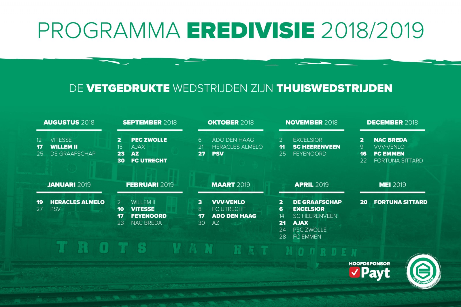 Competitieschema definitief vastgesteld; 12e thuisduel op zondag - FC ... Competitieschema definitief vastgesteld; 12e thuisduel op zondag - FC ...
