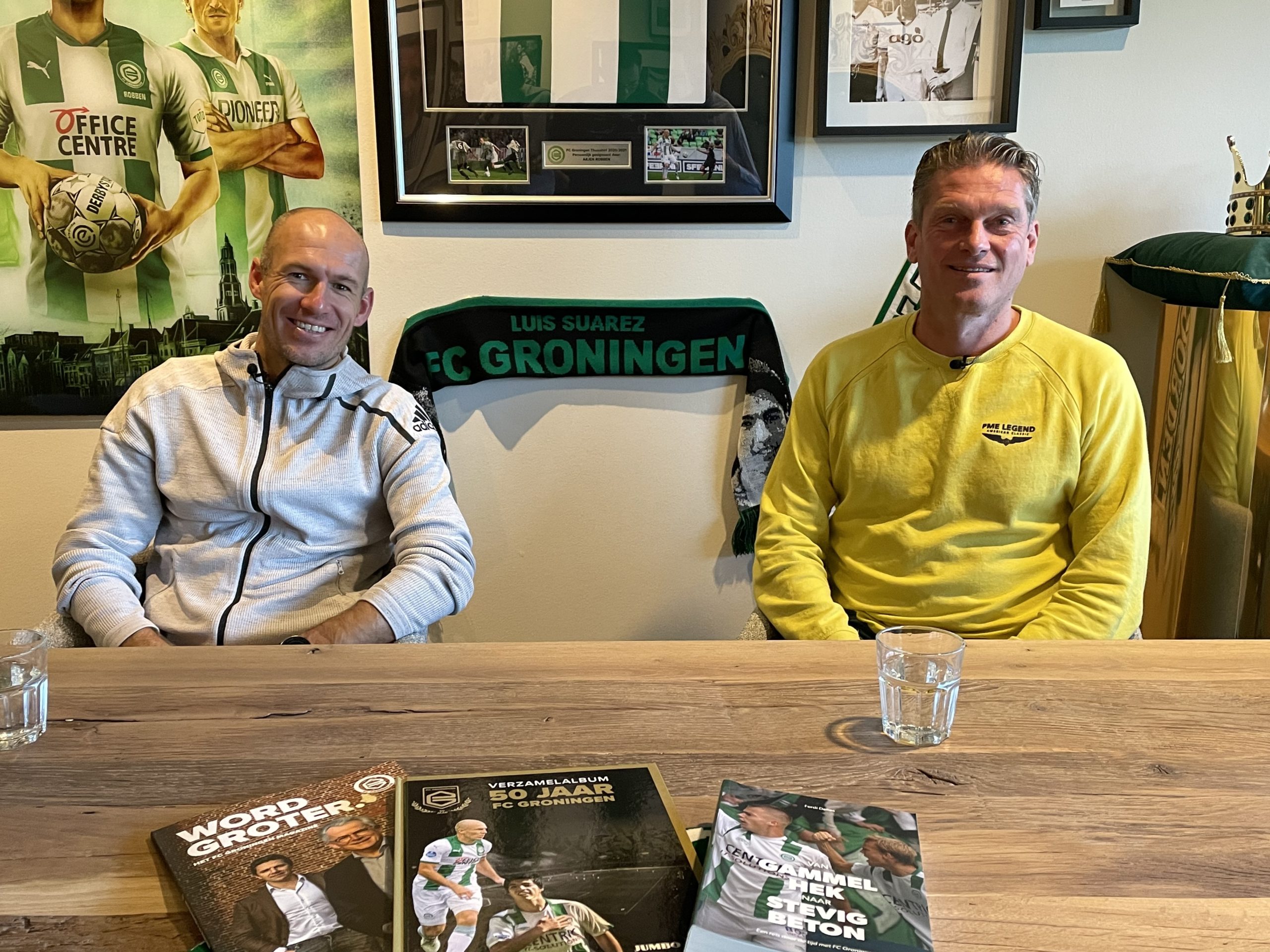 Arjen Robben en Martin Drent in ‘de Warming-up’ - FC Groningen